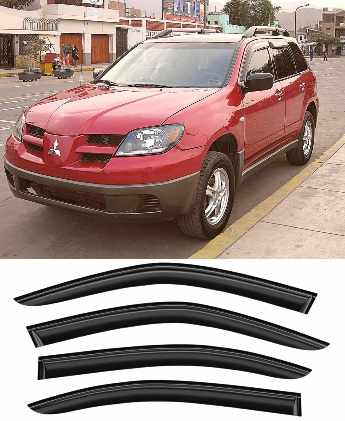 Дефлекторы боковых окон MITSUBISHI Outlander Митсубиси Аутлендер (2000-2006) / Airtrek Аиртрек