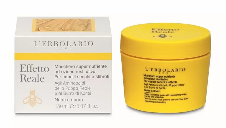 LERBOLARIO Effetto Reale Super Nourishing Mask with Replenishing action-For dry and brittle hair Питательная маска для волос Effetto Reale 150 мл
