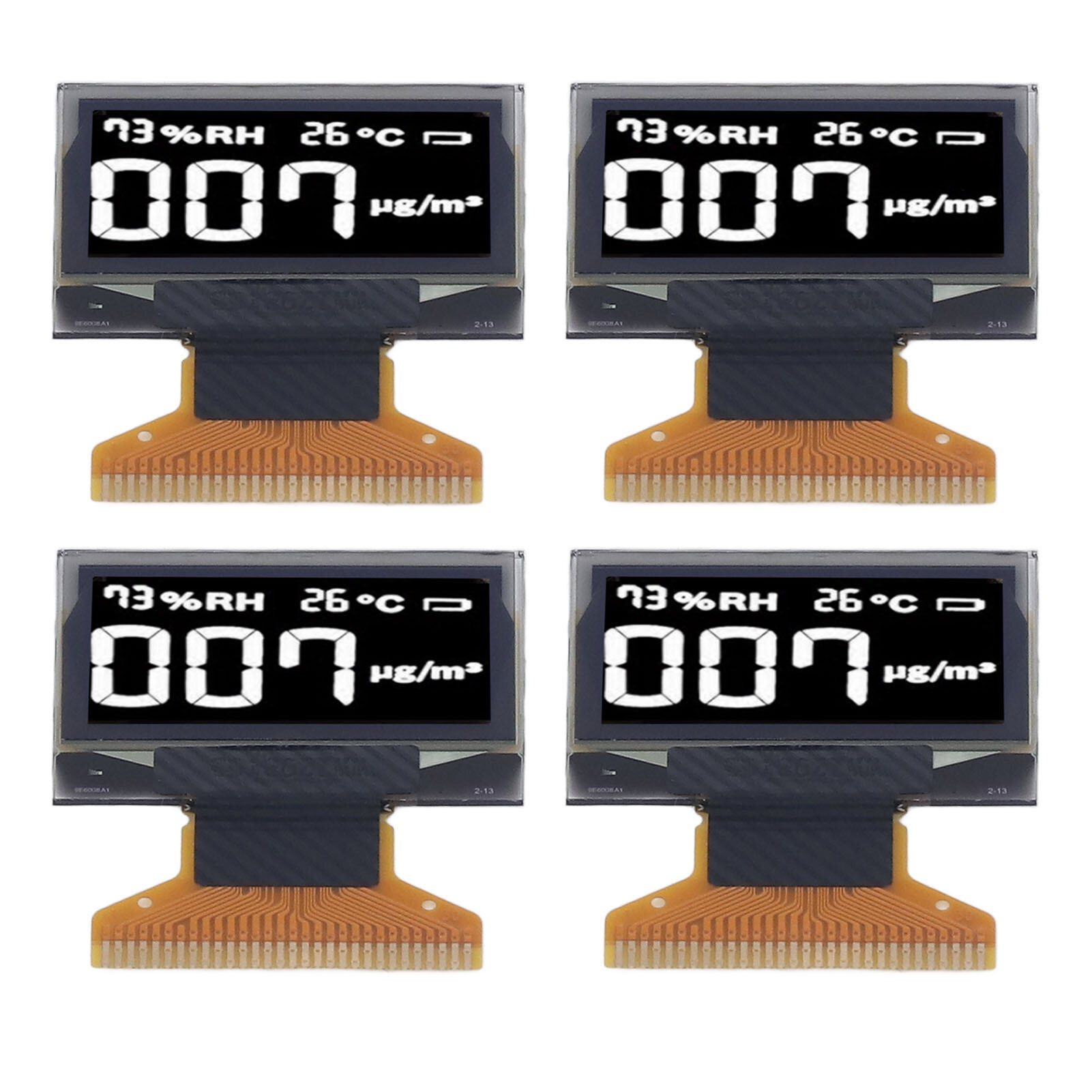 4 шт, 0,96 дюйма, ЖК-дисплей с органическим светодиодом, 30 контактов, разрешение 128x64, прозрачный экран, белый дисплей