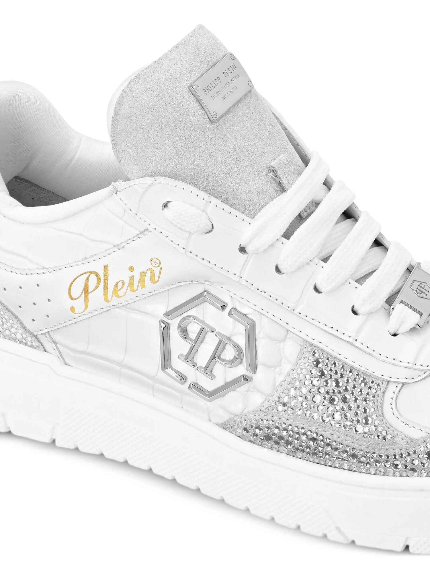 Кроссовки PHILIPP PLEIN, размер 37, бежевый/белый — фото 1