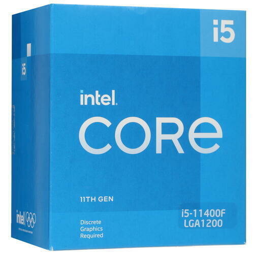Процессор Intel Core i5-11400F BOX (BX8070811400F) - LGA 1200, 6 x 2.6 ГГц, L3 - 12 МБ, 2хDDR4-3200 МГц, TDP 65 Вт, кулер