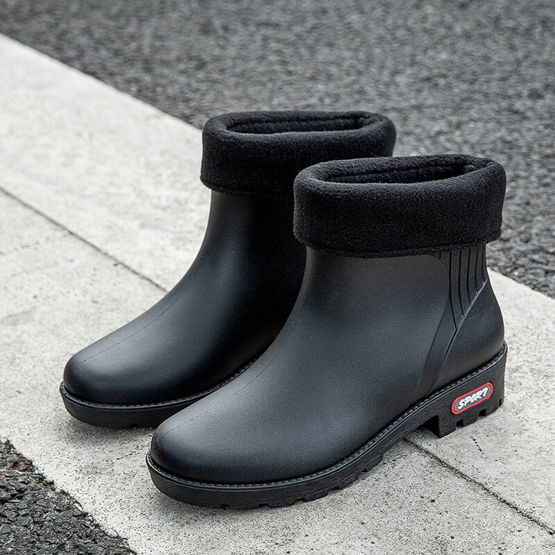 Полусапожки летние, новые, стильные, всесезонные, для отдыха, женские, из ПВХ, резиновые сапоги, низкие, для работы, кухни, водонепроницаемые, женские, для водыРазмер обуви. EU:38