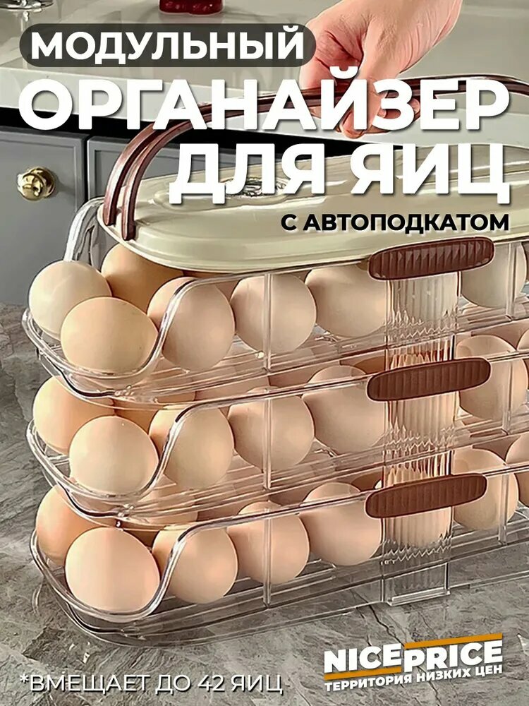 Контейнер для яиц в холодильник 2х3 (42 яйца)