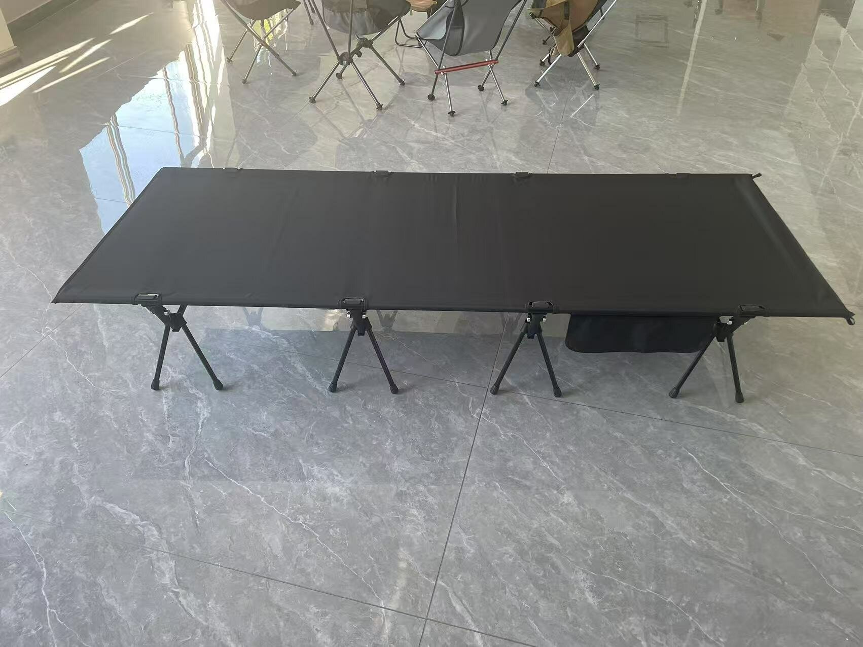 Раскладушка для отдыха, сверхлегкая, из алюминиевого сплава, расширенная, складная кровать