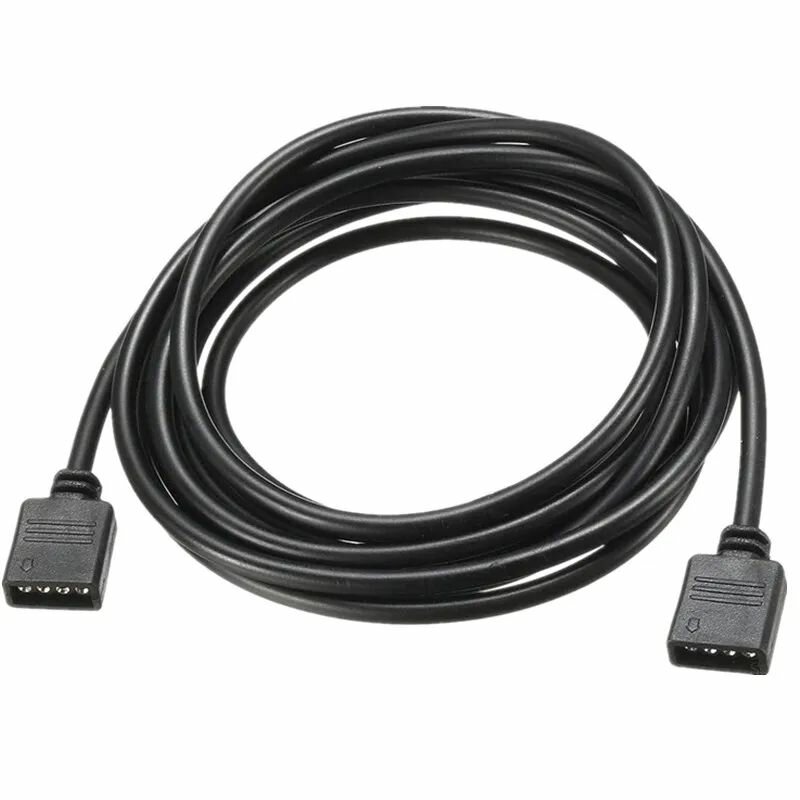 Удлинительный кабель RGB 4PIN DC12V длиной 2 м, 3 м, 5 м, 10 м, черный, белый, медный, с иглой для светодиодной ленты RGB 2835 5050