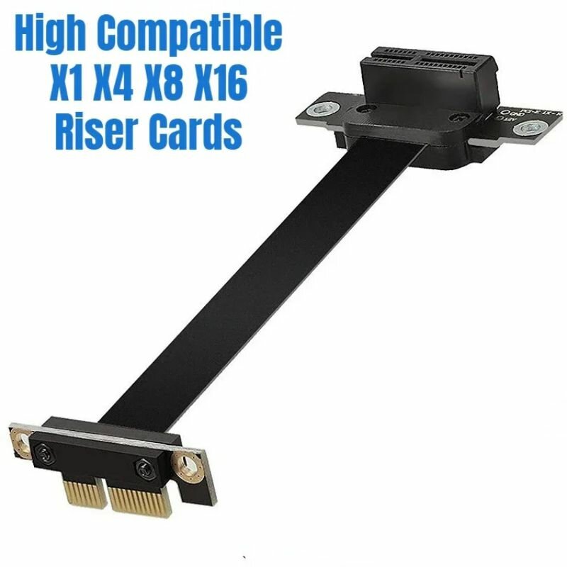 Горячий двойной угловой удлинительный кабель PCIe 3.0 x1 с углом 90 градусов, высокоскоростной удлинитель PCI Express 1x 4x 8x 16x