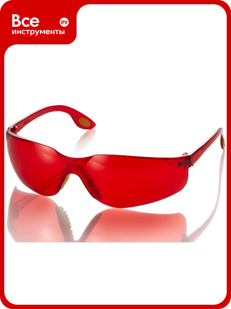 Защитные очки Makers красные 703, ударопрочного поликарбоната, красный