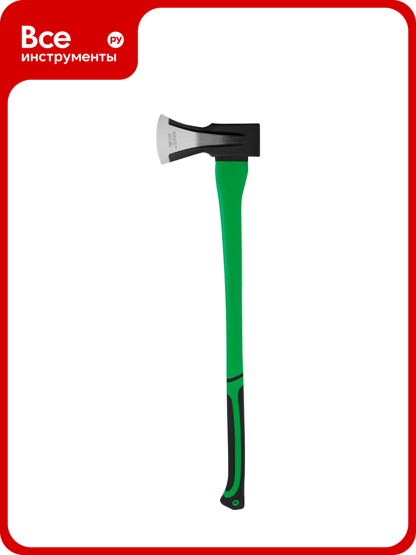 Топор-колун OASIS с обрезиненной фибергласовой рукояткой Eco 2000 г 103010405002, 900 мм, для колки дров