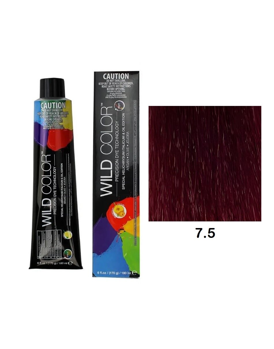 Wild Color Стойкая краска для волос 180 мл - Wild Color 7.5 7M Блонд махагоновый