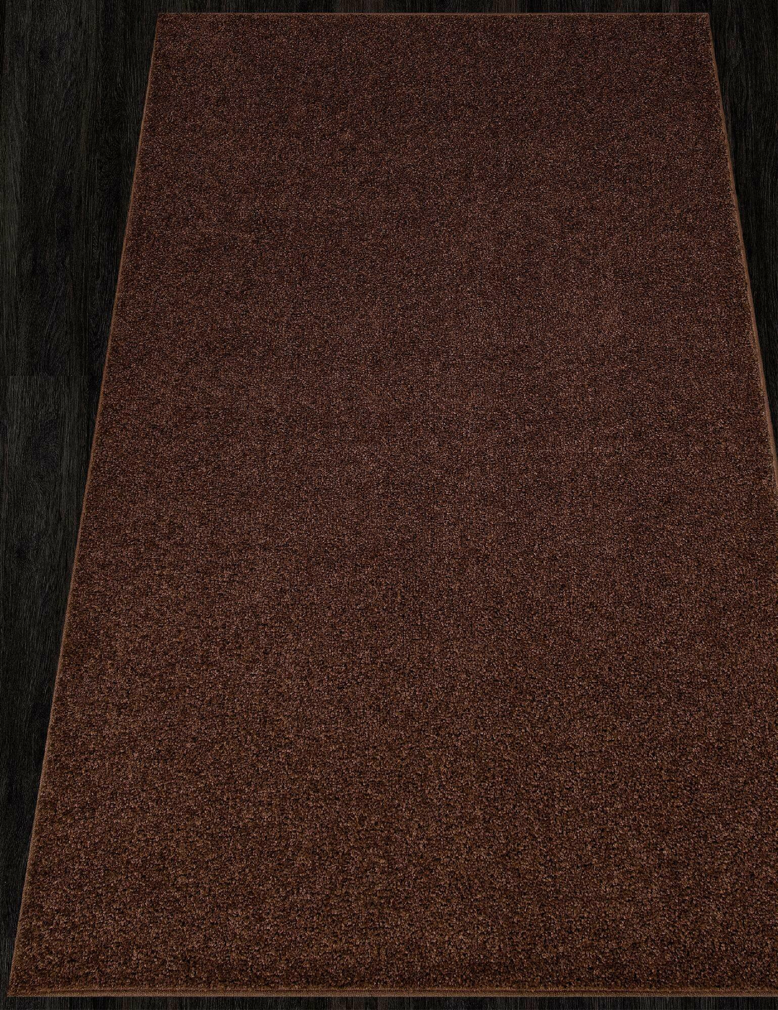 Ковер на пол в спальню в гостиную 150х230 см однотонный ворс 18 мм шегги 421767 Kover-Russia