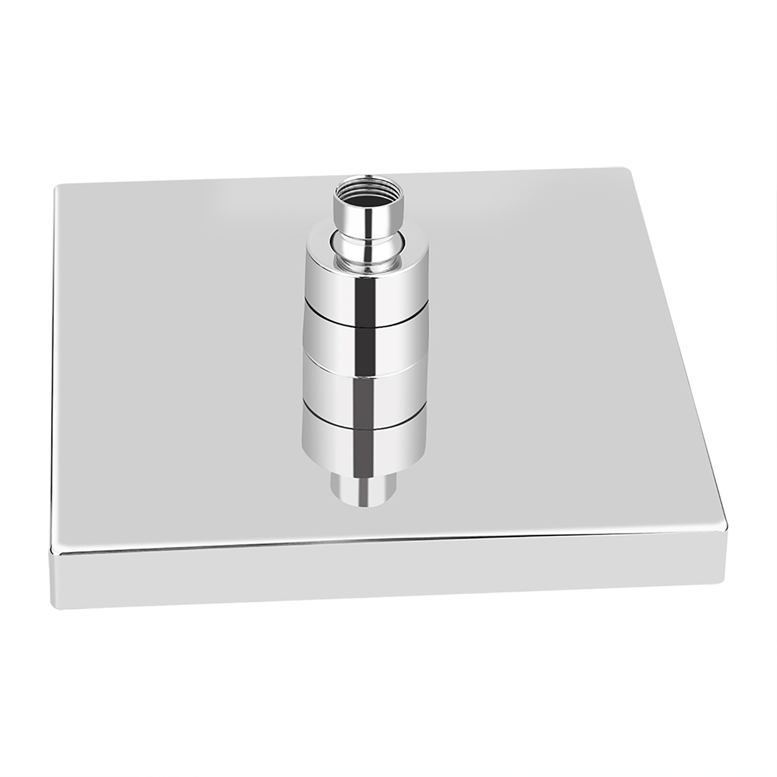 8-дюймовая квадратная светодиодная душевая лейка с эффектом тропического дождя, хромированная лицевая панель, 7 цветов подсветки для ванной комнаты в стиле спа, простая установка.