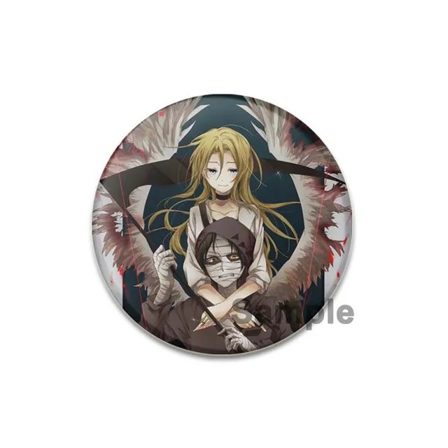 58 мм аниме «Ангелы смерти», заколки на пуговицах, милая интересная брошь с персонажем для рюкзака, украшения одежды, модные подарки