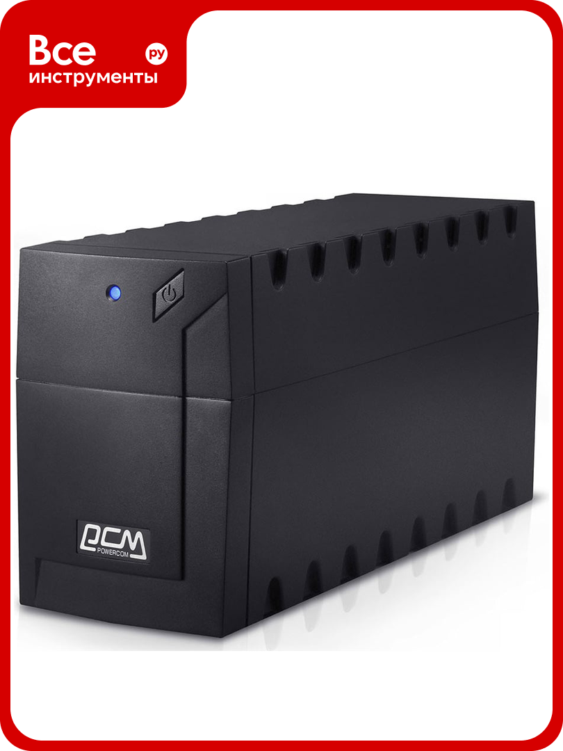 Источник бесперебойного питания Powercom Raptor, Line-Interactive, 1000VA / 600W, Tower, Schuko RPT-1000A EURO