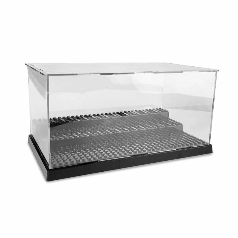 Витрина - бокс для хранения минифигурок Лего с подставкой, 25,5*15,5*13,7см (черная)