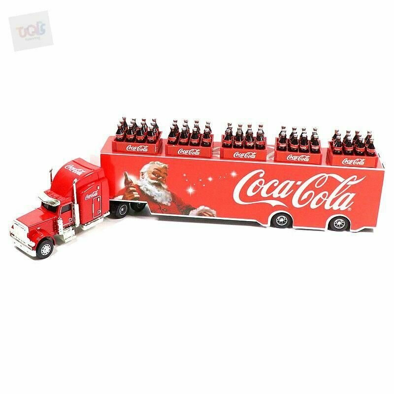 Coca-Cola Игрушечная модель грузовика-транспортера рождественского выпуска в масштабе 1:64