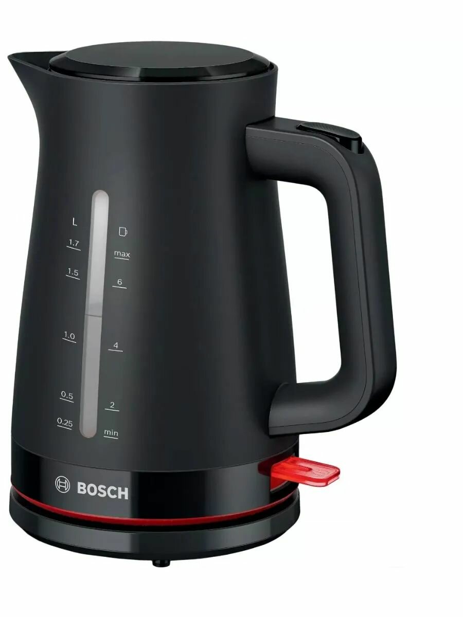 Электрический чайник Bosch TWK 3M123, 2400 Вт, 1.7 л, черный
