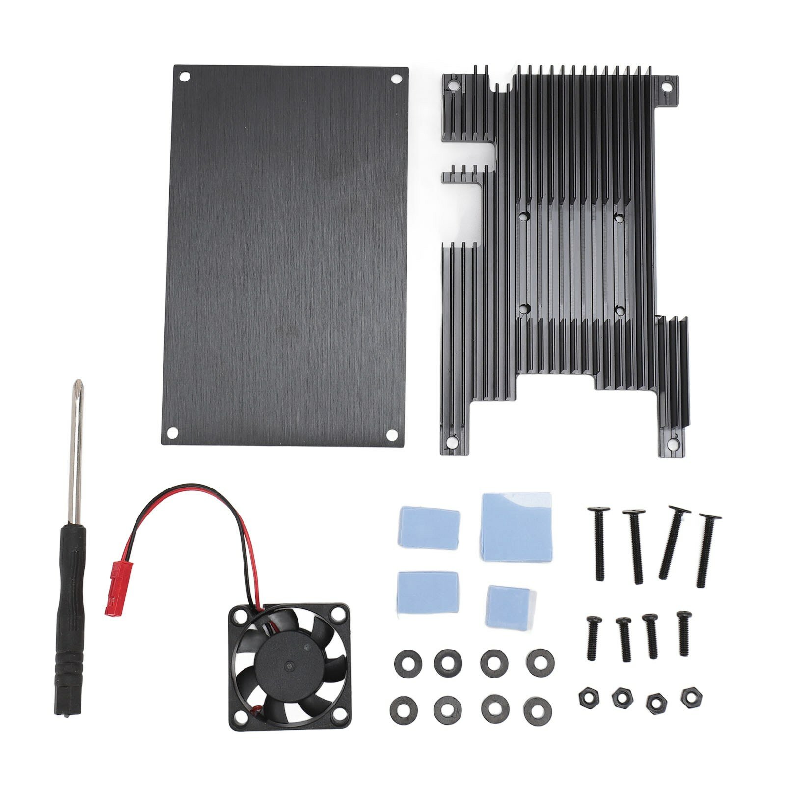 Корпус из алюминиевого сплава с охлаждающим вентилятором для Orange Pi 5 5B, эффективное рассеивание тепла, металлическая защитная оболочка, прочный и легкий