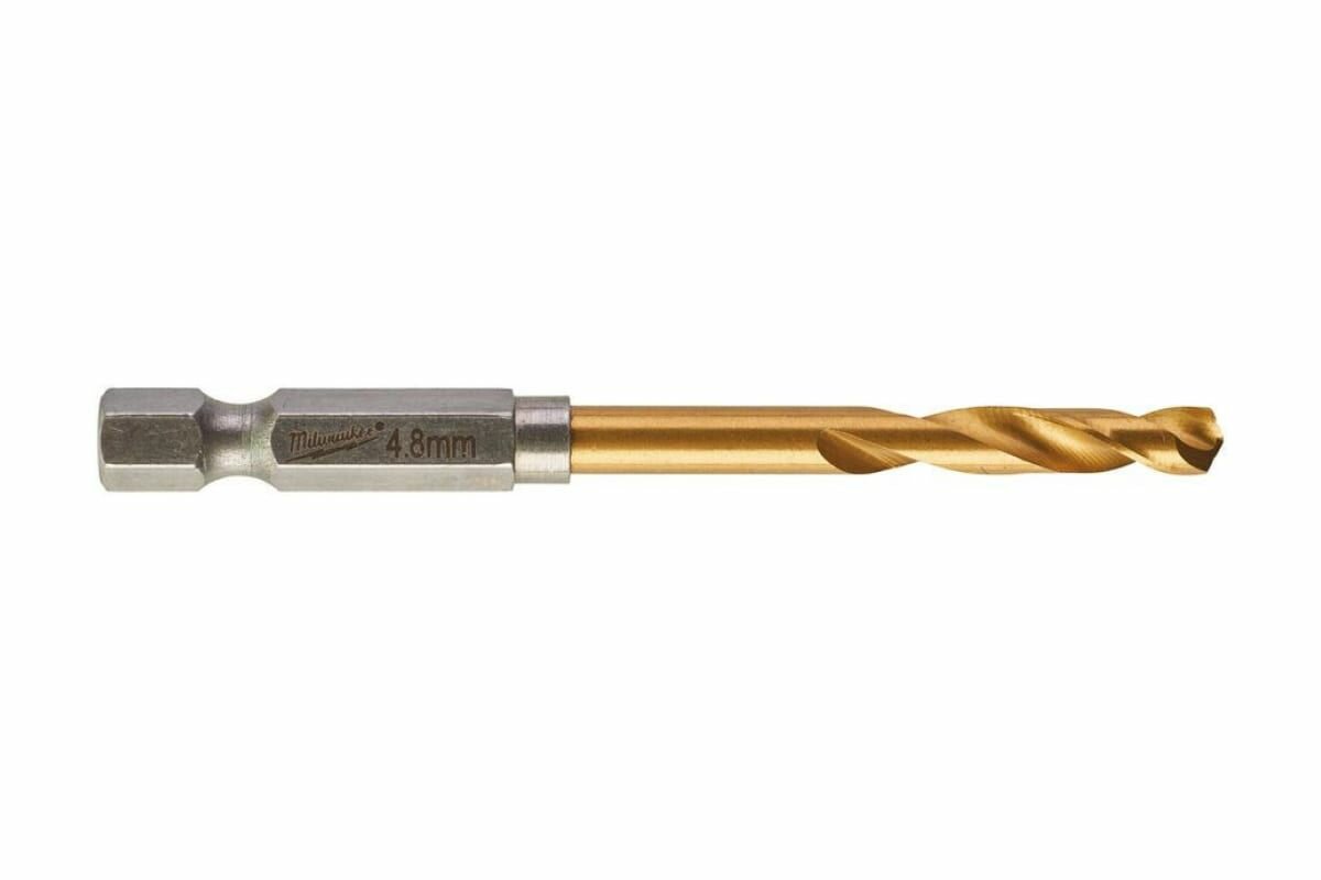 Сверло по металлу RedHEX HSS-G TiN (4.8х29х78 мм) Milwaukee 48894711