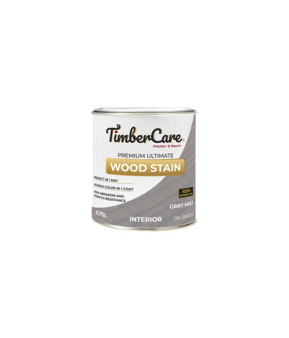 Масло TimberCare Wood Stain Gray mist тонирующее, серая дымка, 0,75 л