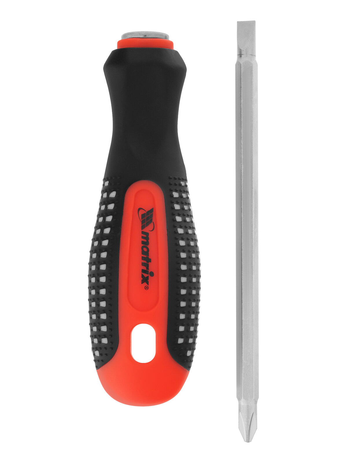 Отвертка комбинированная Matrix Fusion SL6,0 / PH2 мм, CrV, 3-х компонентная рукоятка anti slip 11451