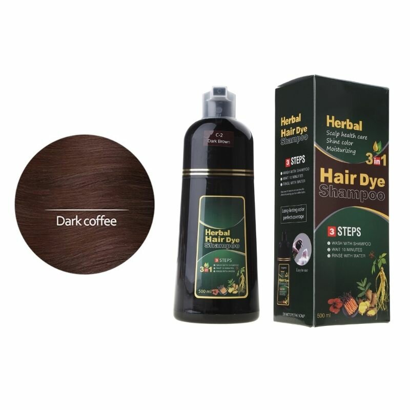 Мгновенный шампунь-краска для черных волос