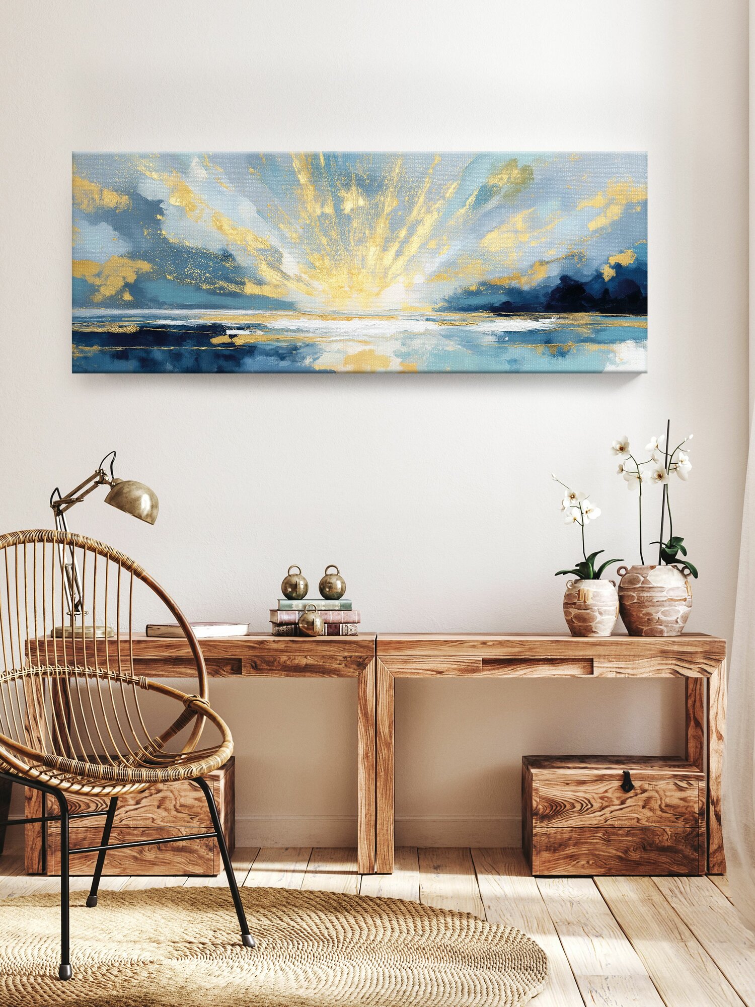 Картина Postermarket "Пейзаж, абстракция" на холсте с подрамником 45 х 115 см