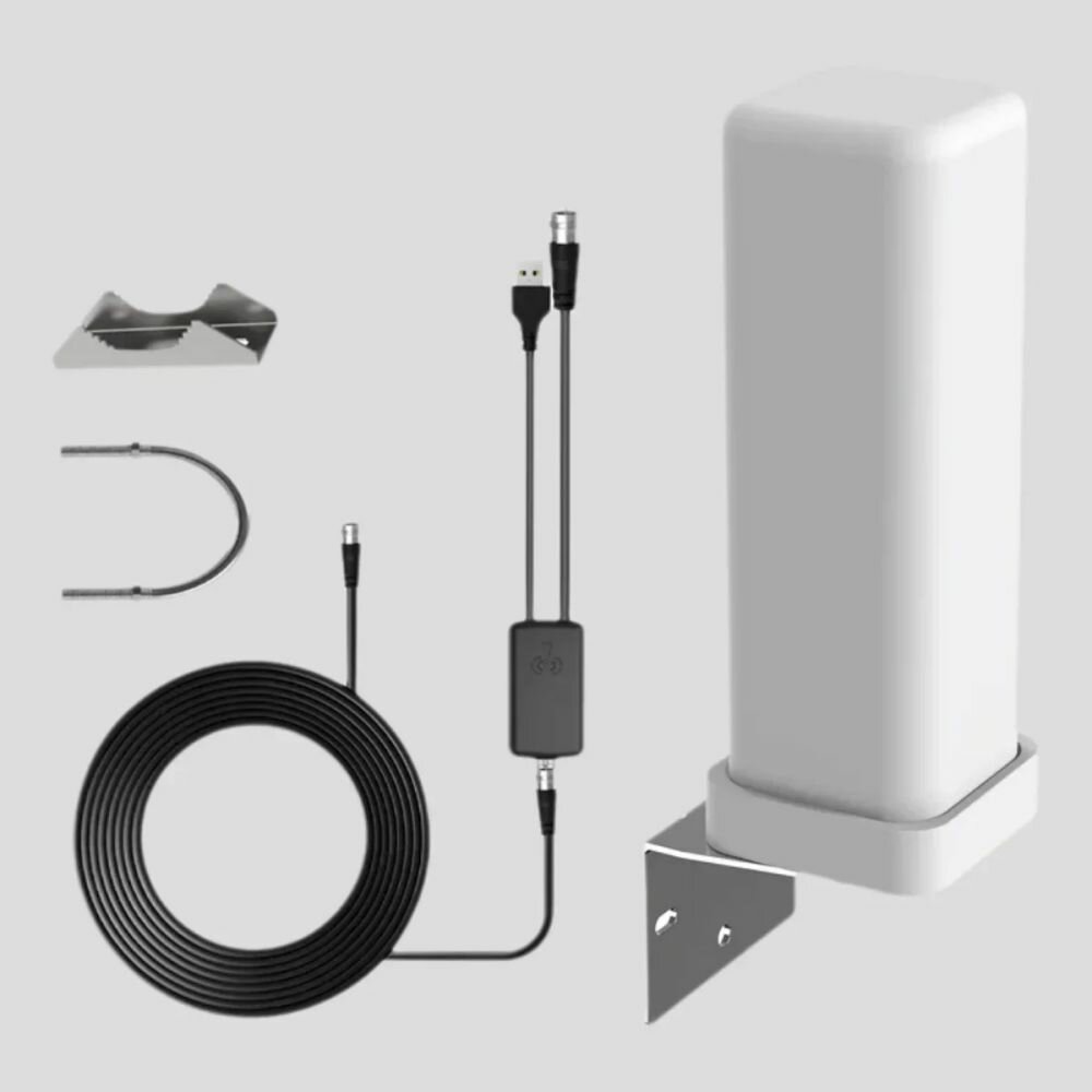 Наружная цифровая HD-антенна 35 дБи с дальностью действия 6000 миль, усилитель сигнала, бесплатный канал HDTV 4K 1080P для ATSC/DVB-T/DMB-T/ISDB-T