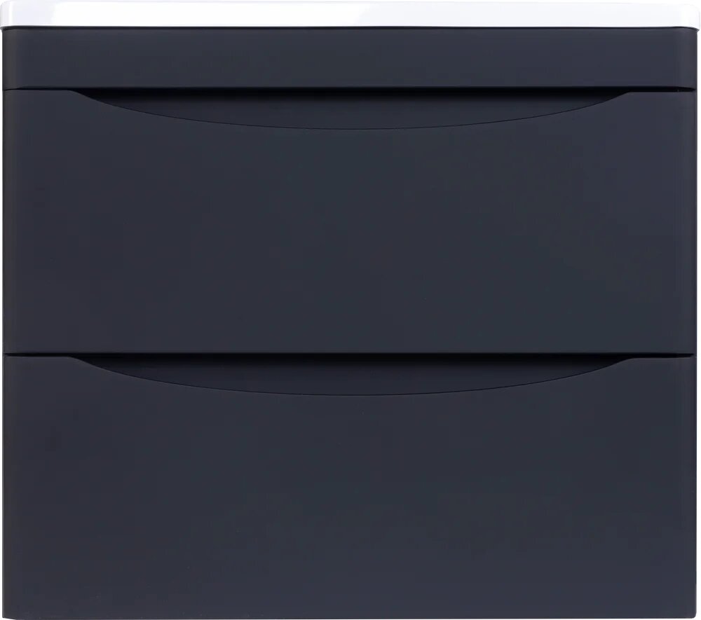 Тумба под раковину без столешницы Style Line Бергамо Мини 60 Люкс Plus подвесная, антискрейтч черная