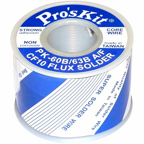 Pro'skit Припой 0.6мм 0.25кг Sn63/Pb37 (СF10 флюс RA) PK-63B06F С00040209