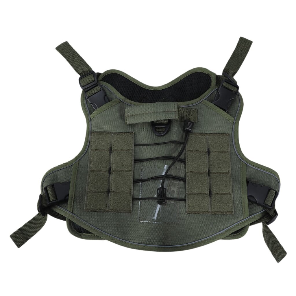 Открытый тактический жилет для собак, водоотталкивающий нагрудный ремень для домашних животных, жилет для средних и крупных собак-армейский зеленый-M