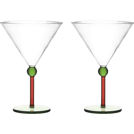 Набор креманок Liberty Jones Orb 2 шт, 260 мл, стекло, зеленый/красный (LJ0000481)