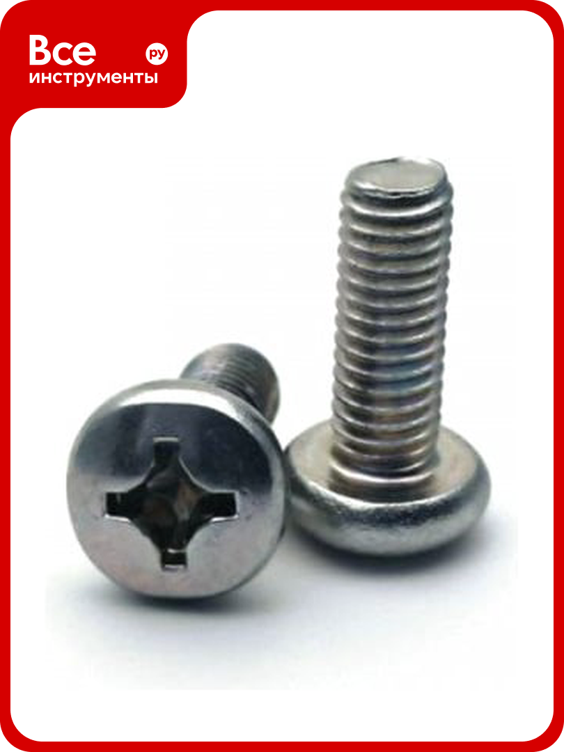 Винты ООО "Тэмпо-Метиз" DIN7985, оцинкованные, 5x12, 1200 шт. 520978