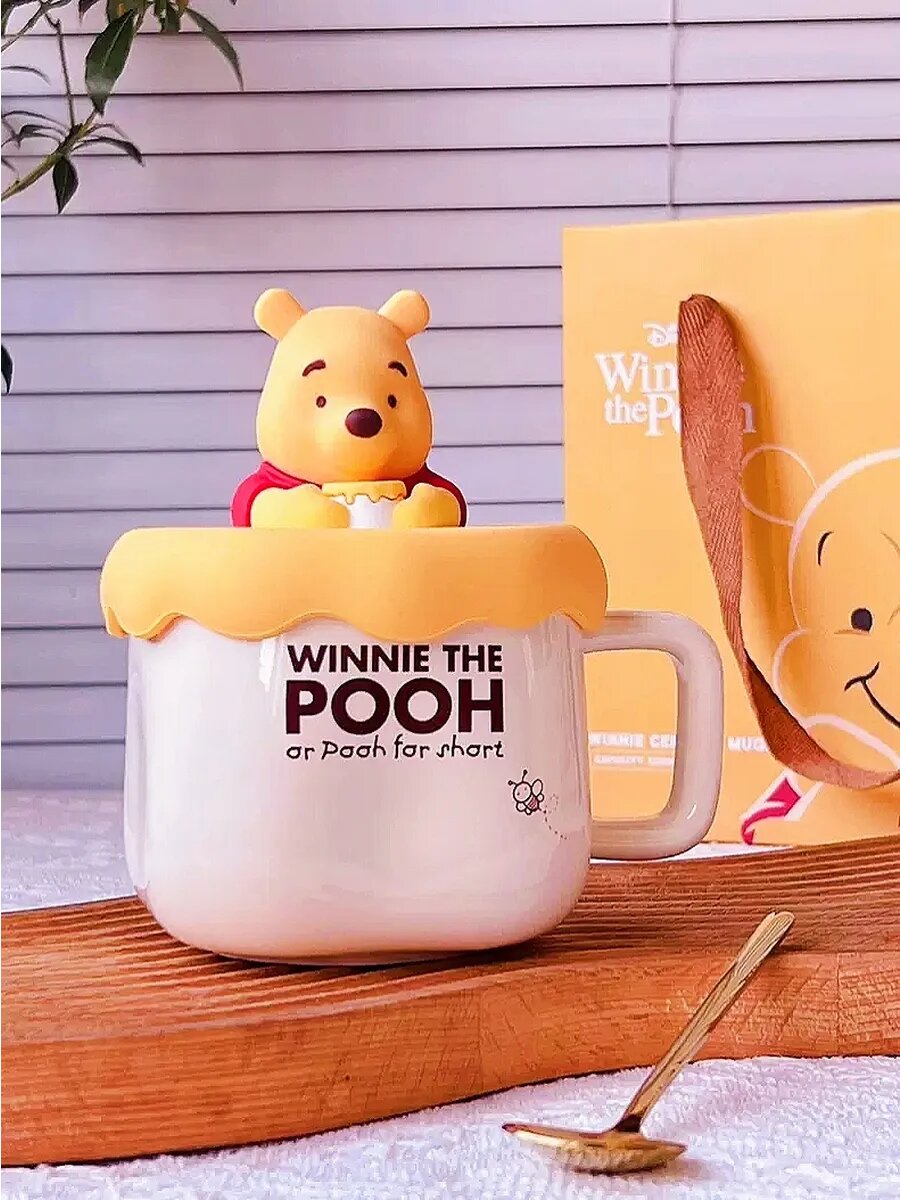 Керамический стакан с трехмерным рисунком Винни-Пух，Чашка для чая, Чашка для кофе，Чашка Ма Кэ