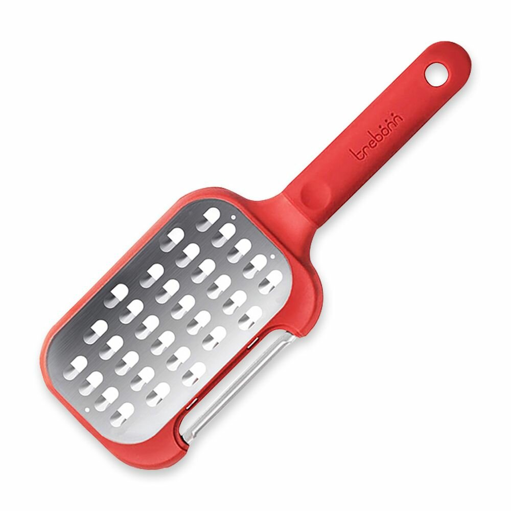 Терка крупная + овощечистка (2-в-1) 32см TREBONN Kitchen Tools, нержавеющая сталь, красный