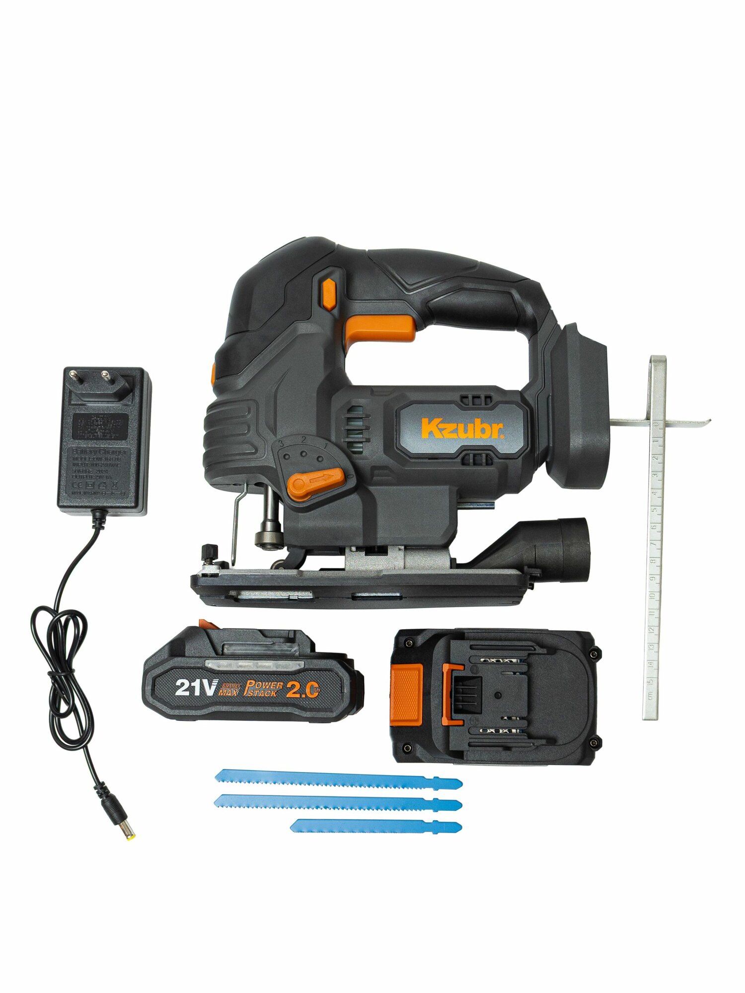 Kzubr, лобзик аккумуляторный KLEJS-21V-85, 2АКБ 21В, в коробке