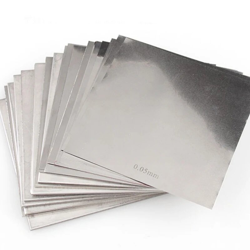 Листы нержавеющей стали 304, 100х100/200х300 мм, 0,01-2,5 мм 0.1x100x100mm, 2pcs