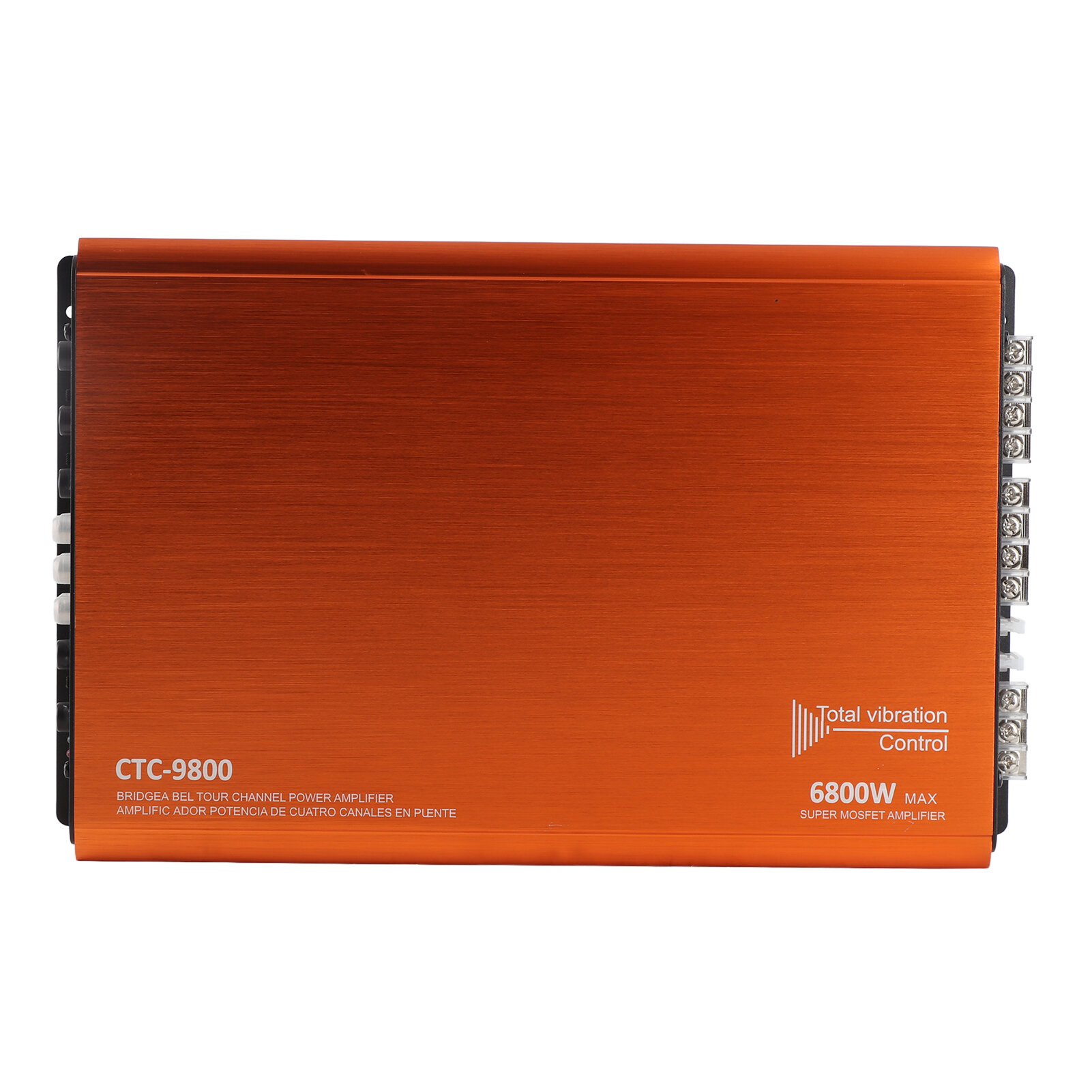 Автомобильный DSP усилитель 6800Вт, мощный 4-канальный, металлический, универсальная аудиосистема с защитой