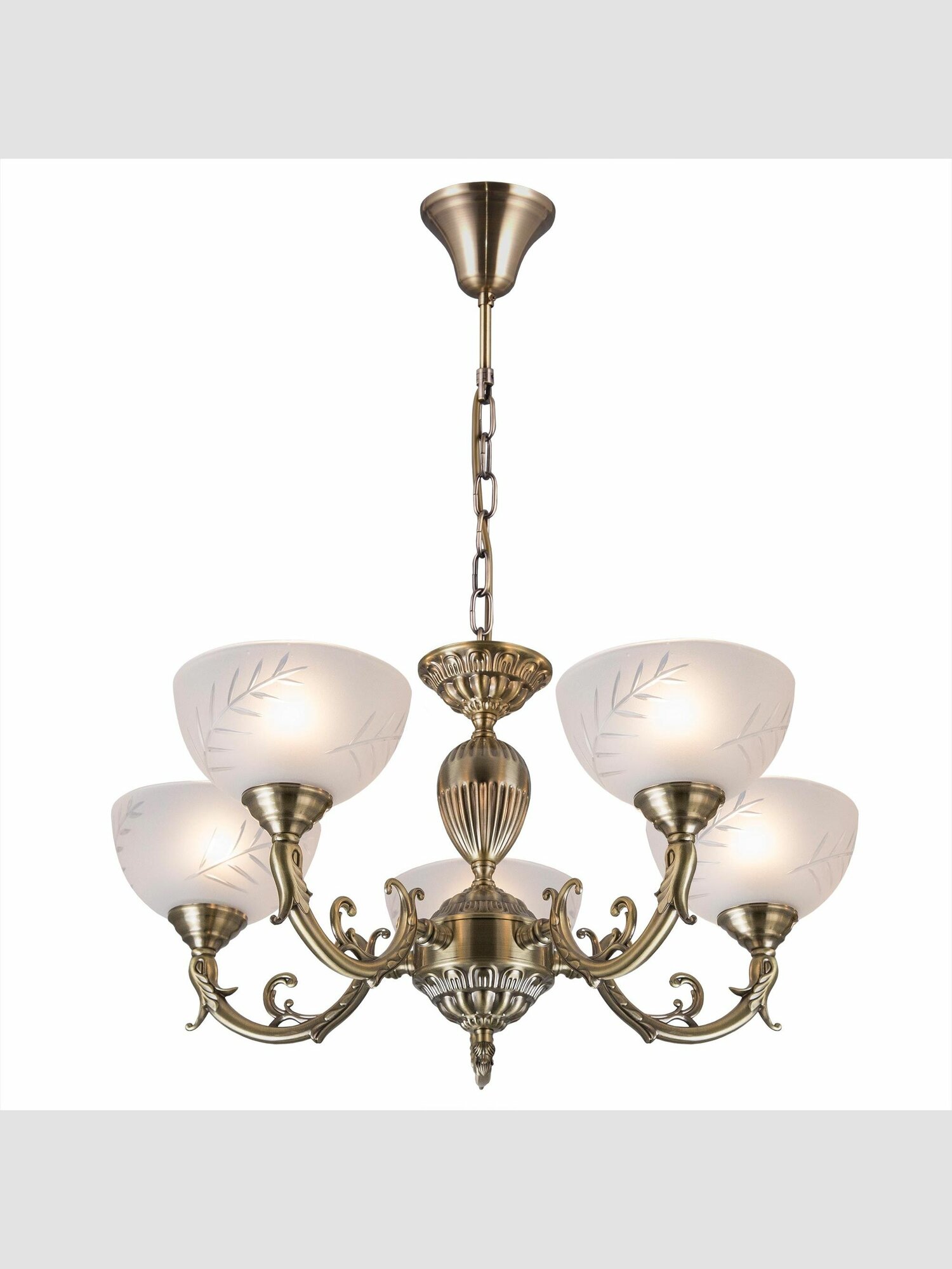 Люстра подвесная Citilux Кремона CL406153, 5 рожков, бронза, стекло, классический стиль