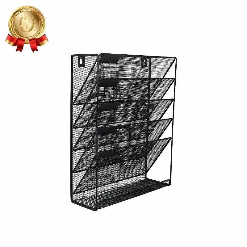 Органайзер для канцелярии 6 уровней вертикальный, Лоток для бумаг металлический, подставка канцелярская А4