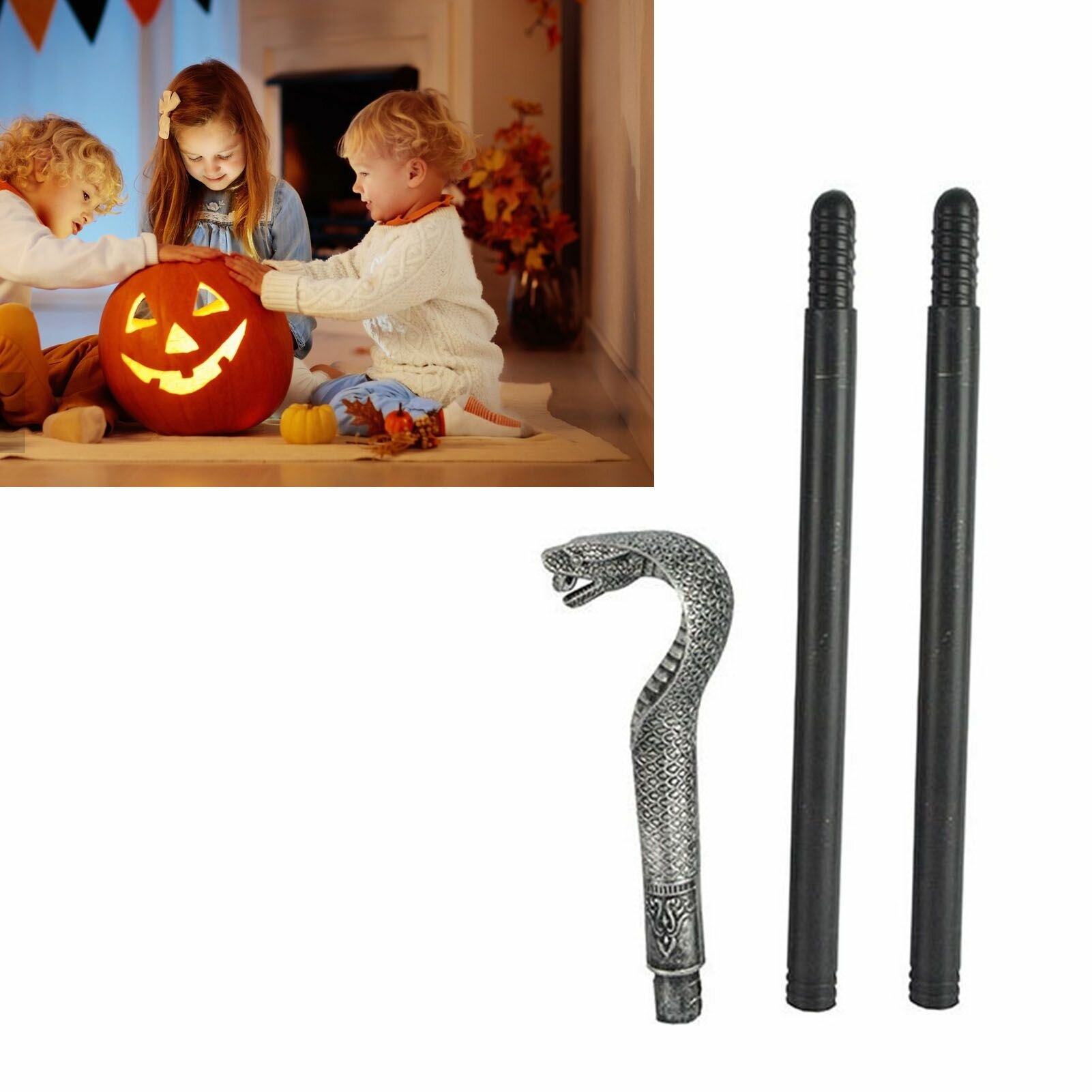 Мистический аксессуар фараона в древнем египетском стиле, посох, скипетр, аксессуар для костюма, реквизит для Хэллоуина, нарядные вечеринки, серебряная голова змеи