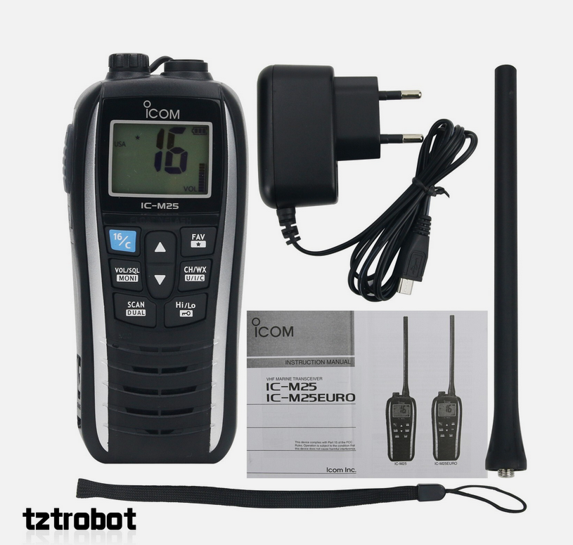 IC-M25 Pадиостанции Marine Walkie Talkie VHF Marine Radio 5KM 5W Waterproof Transce For IC радиостанция