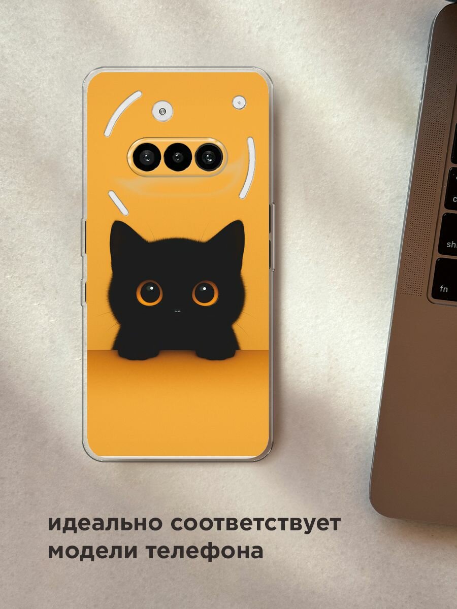 Чехол на Nothing Phone 3a / Нотинг Фон 3а с принтом "Контрастный котик" — фото 1