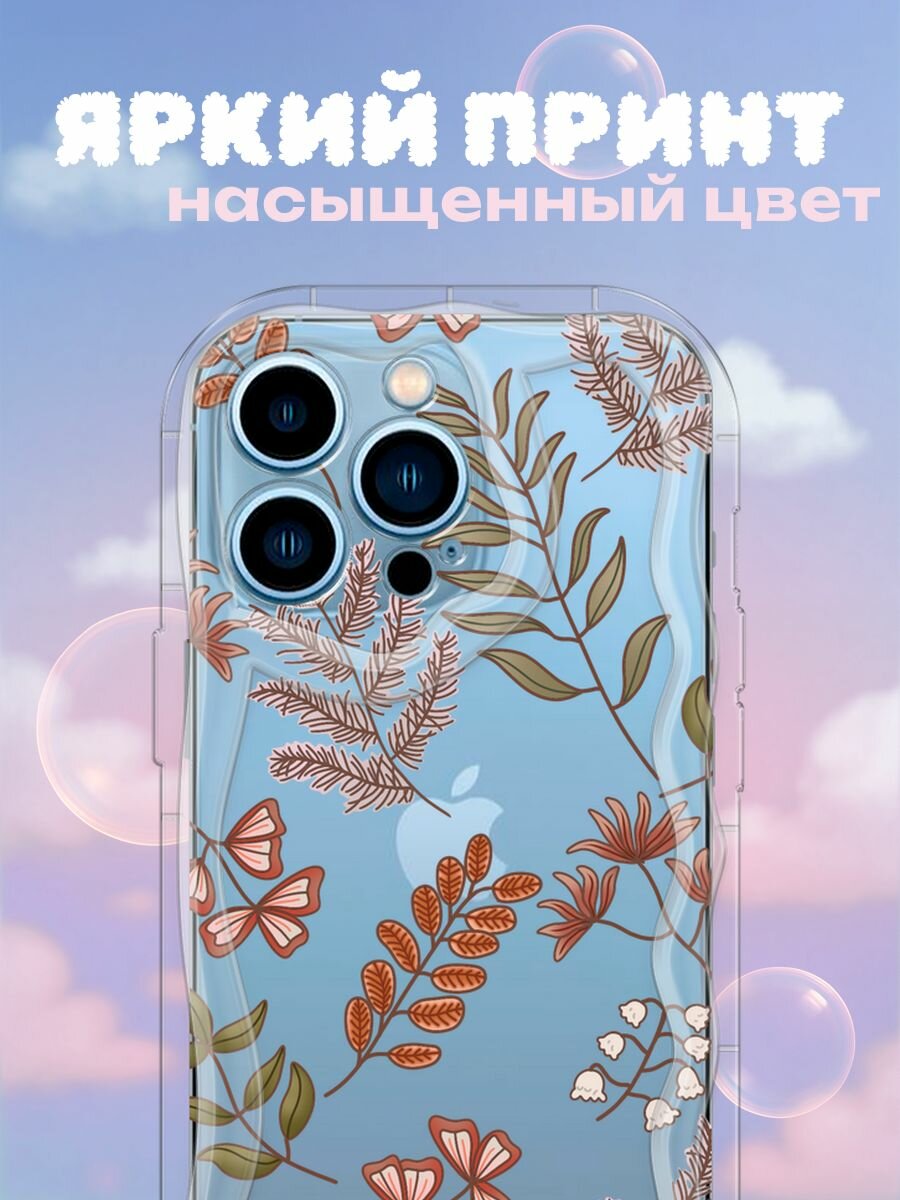 Чехол на Apple iPhone 13 Pro / Айфон 13 Pro с принтом "Винтажные полевые цветы 4" — фото 1
