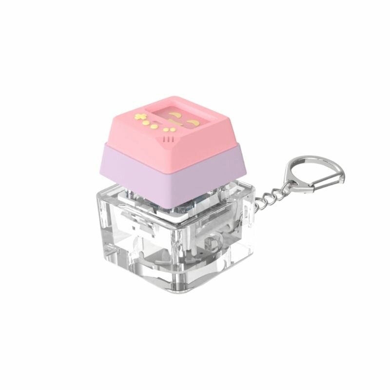 1-Клавишный тестер кейкапов с LED, Розовый и фиолетовый