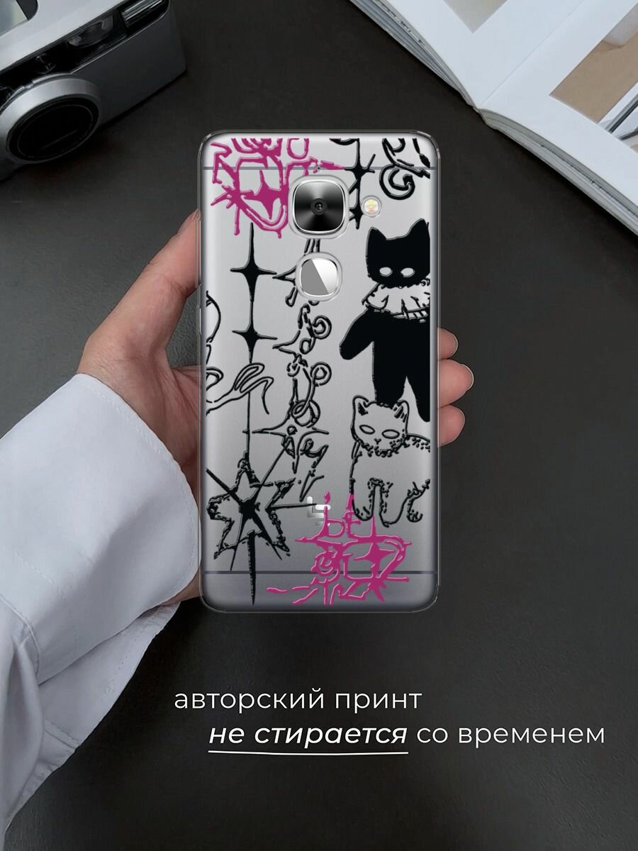 Чехол на LeEco Le 2/2 pro / Лееко Ле 2/2 про с принтом "Готические котики" — фото 1