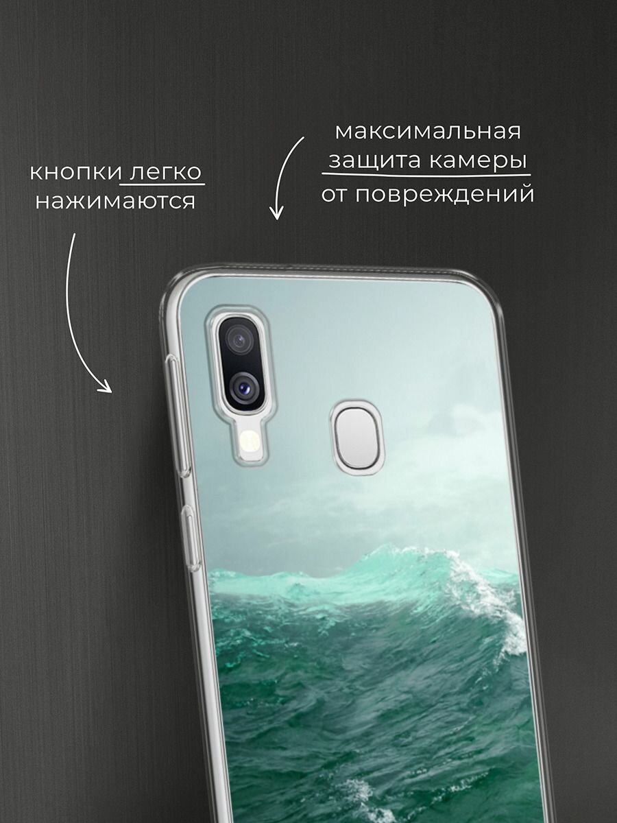Чехол на Samsung Galaxy A40 / Самсунг Галакси А40 с принтом "Волны 12" — фото 1