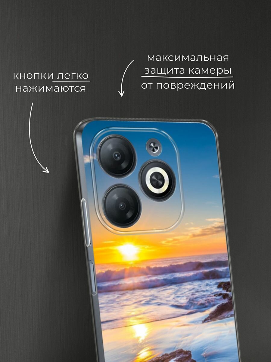 Чехол на Infinix Smart 8/8 HD/HOT 40i / Инфиникс Смарт 8/8 HD/HOT 40i с принтом "Восход 6" — фото 1