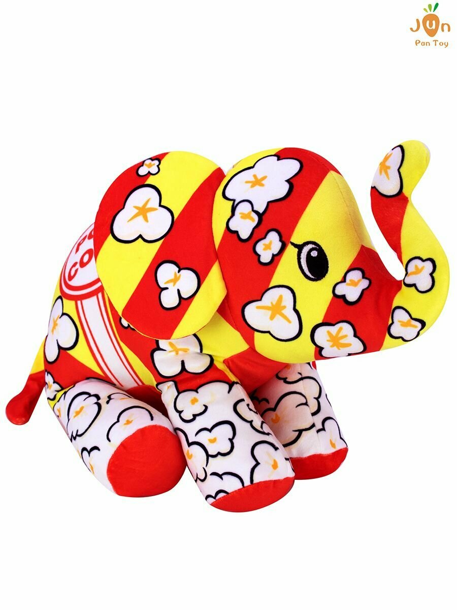 Плюшевые игрушки Pop Art Soft Mammoth Cornelius / Детский игрушечный слоник, внутри полный бобов, снаружи с рисунком из попкорна, подойдет в качестве подарка на день рождения