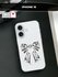 Чехол на Apple iPhone 16 / Айфон 16 с принтом "Черно-белый бант 2"