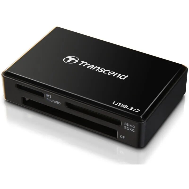 Картридер Transcend Multi-Card Reader Black USB 3,1, 68х45х15 мм